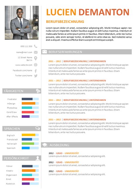 Lebenslauf Muster Layout Kostenlos Als Download
