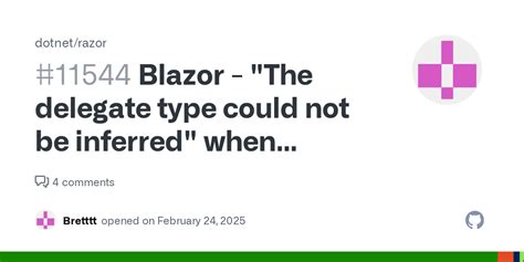 Blazor The Delegate Type Could Not Be Inferred When Specifying Escaped Html Rendering Inside