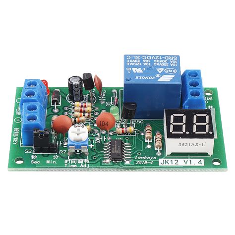JK A V Time Adjustable Relay Module With LED Digital Tube Dynamic Display Countdown Single