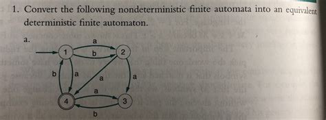 Solved 1 Convert The Following Nondeterministic Finite