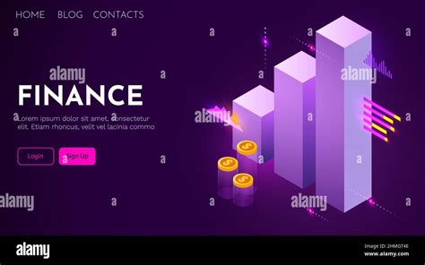 Financial Analytics Concept Candlestick Chart Trading Business Application Template Landing