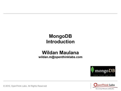 Mongodb Introduction Pdf Databases Computer Software And