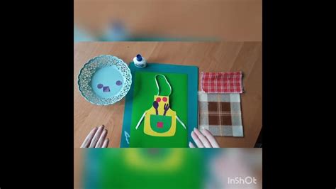 Аплікація Фартушок для кухаря молодша група Youtube