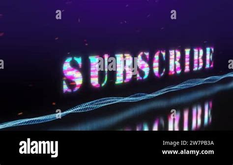 3d Animation Of Subscribe Colorful Text Word Flicker Light Animation