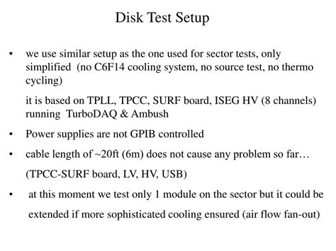 PPT Disk Testing Status PowerPoint Presentation Free Download ID