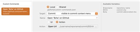 [feature request] right click item to view commit on github when right clicking on commit in all