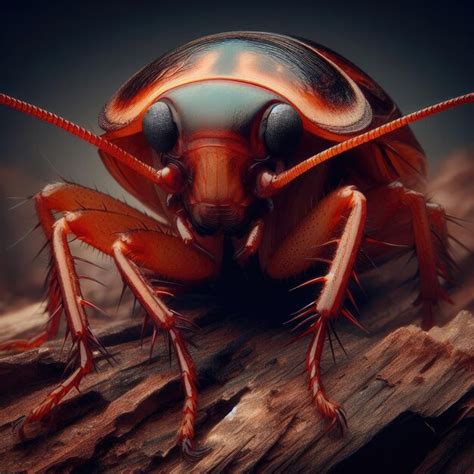 Premium Ai Image Cockroach On A Leaf Macro Insect Backgroun