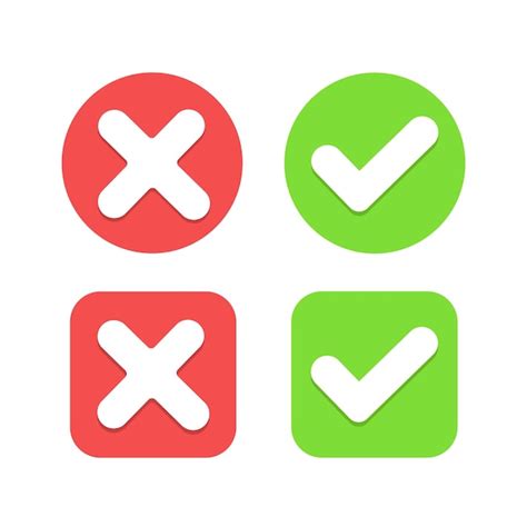 Premium Vector True And False Vote Choose Accept And Reject Icon Vector Graphic