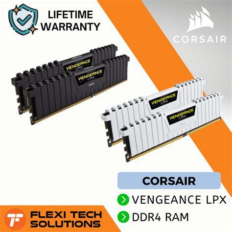 Corsair Vengeance Lpx K2 Ddr4 Black And White 64gb 3600mhz Ram Flexi Tech