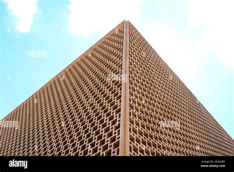 Minimal And Abstract Architectural Structure With Open Sky Symmetrical