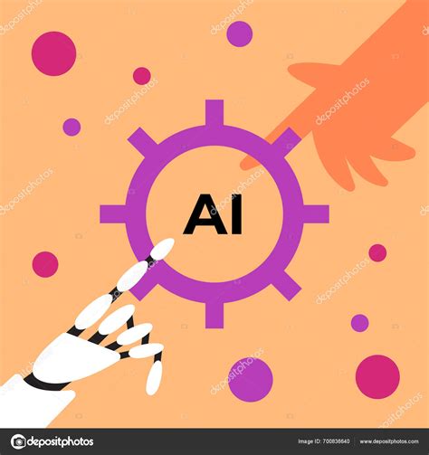 automation quality control artificial intelligence robot tester finds looks errors stock vector