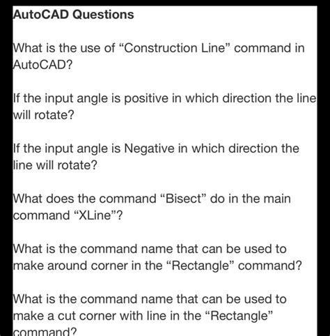 Solved Autocad Questions What Is The Use Of Construction