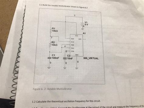 Solved The Timer As An Astable Multivibrator Calculate Chegg Com