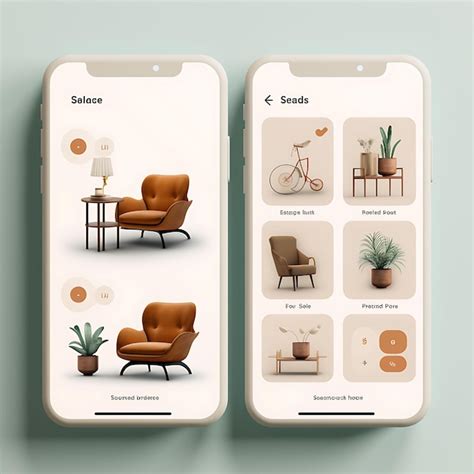 Premium Ai Image Mobile App Layout Design Of Furniture Delivery With Spacious And Organized