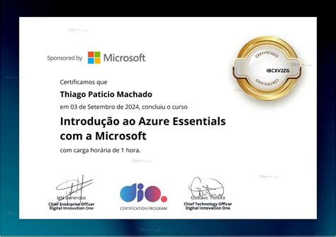 Introdução Ao Azure Essentials Com A Microsoft Thiago Patricio