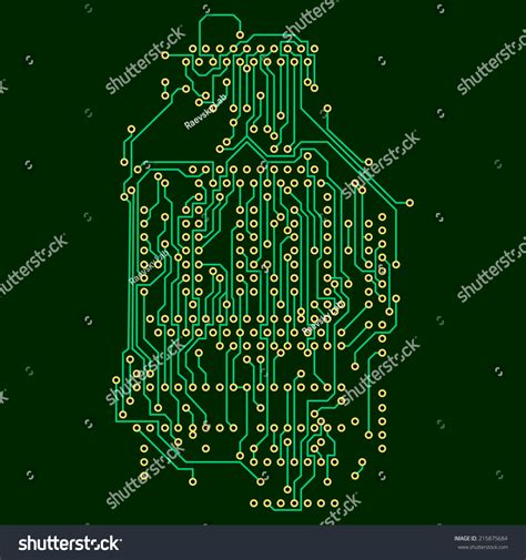Microchip Background Electronics Circuit Eps10 Vector Stock Vector Royalty Free 215875684