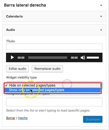 Assign Widgets WordPress Plugin PluginsWeb Es