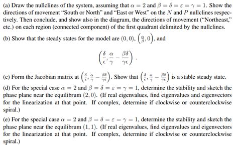 Solved Predator Prey Model With Limited Growth Here Is A