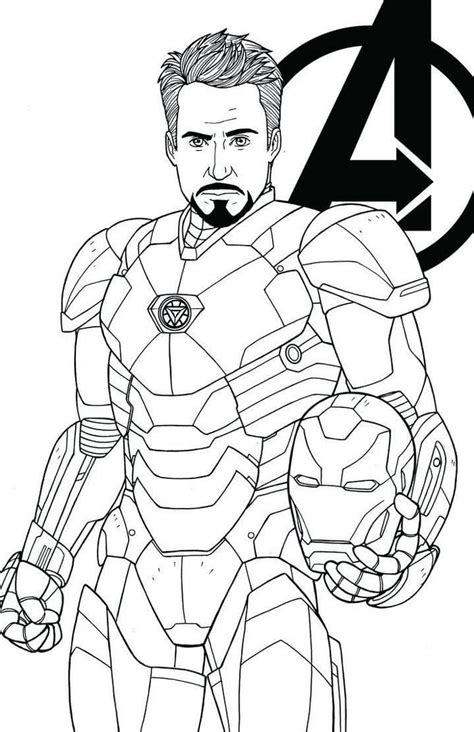 Disegni Da Colorare Iron Man Stampa Supereroe Gratis