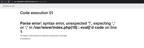 [pentesterlab] code execution 01 php eval