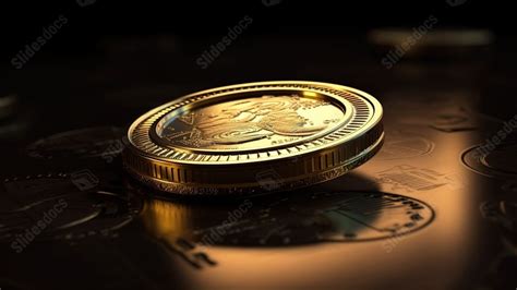 A Gold Coin Is Placed In The Powerpoint Background For Free Download Slidesdocs