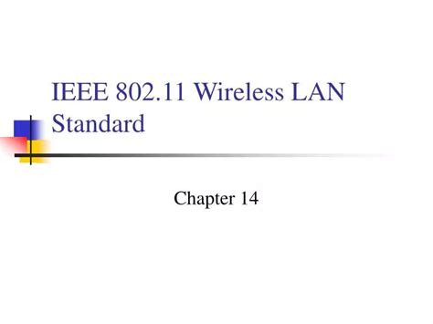 Ppt Ieee 802 11 Wireless Lan Standard Powerpoint Presentation Free Download Id 4369655