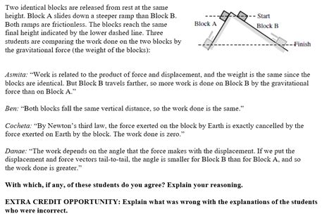 Solved Two Identical Blocks Are Released From Rest At The Chegg
