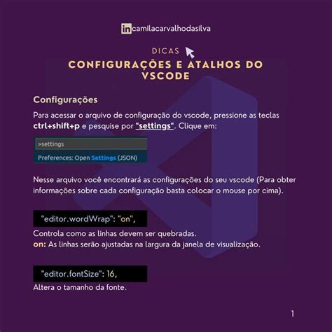 Configurações E Atalhos Do Vscode Dicas 1 Informação
