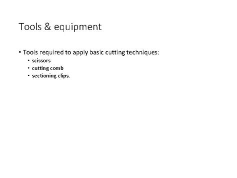 Cut Hair Using Basic Techniques Cutting Hair Methods