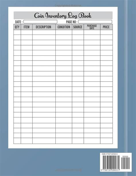 Free Printable Coin Inventory Sheets Download Free Printable Coin Inventory Sheets Png Images