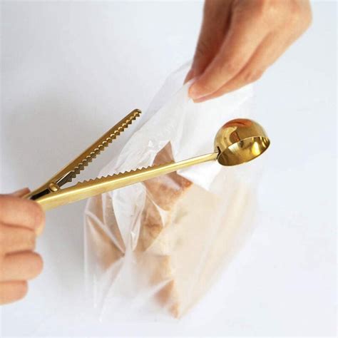 Badu Bg 2 в 1 многофункционална лъжица за подправки Лъжица за кафе Лъжица с щипка Мярка за кафе