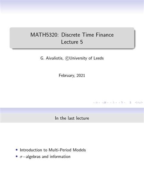 Lecture5 2021 Pdf Expected Value Random Variable