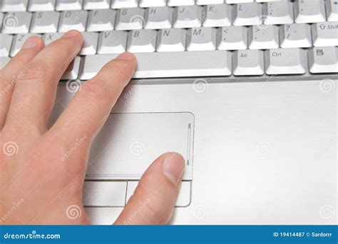 Hand Working Typing Laptop Keyboard Stock Image Image Of Communication Board 19414487