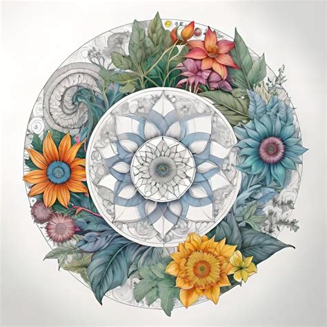 Premium Photo Fibonacci Sequence Circular Spiral Illustration For Adults Beautiful Design And