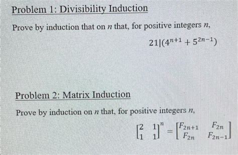 Solved Problem 1 Divisibility Induction Prove By Induction