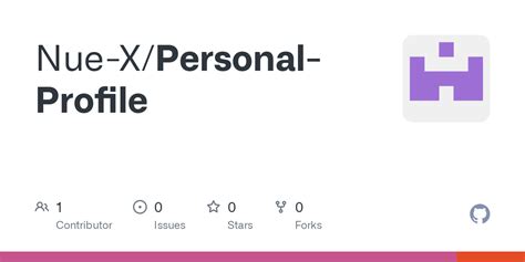 Github Nue X Personal Profile