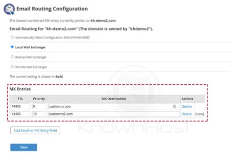 How To Configure Mx Record In The Whm Knownhost