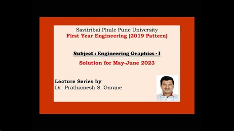 Sppu Engineering Graphics I 2019 Pattern May June 2023 Question 08 Youtube