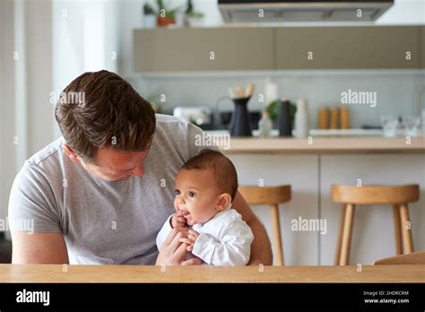Baby Father Bonding Babe Babies Human Babies Dad Fathers Stock Photo Alamy