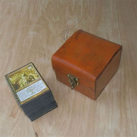 Mtg 120 Card Commander Size Leather Deck Box Leather Deck Box Magic