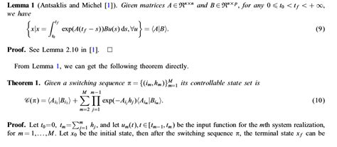 Control Theory Understanding Set Of Controllable State For Switched