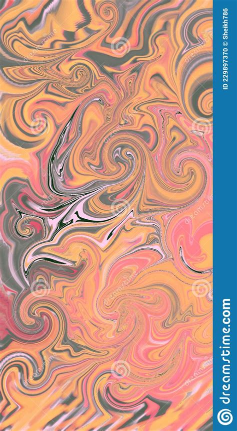 A Fluid Simulation Design Art Stock Illustration Illustration Of