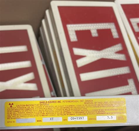 Exit Sign Disposal Tritium Exit Sign Disposal Radioactive Exit Sign Recycling