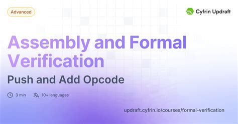 Video Horse Store Push And Add Opcode Assembly And Formal Verification