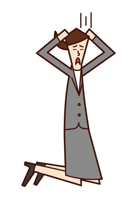 절망적 인 여자의 그림 무료 일러스트 소재집 Kukukeke