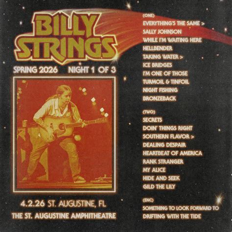 Spring Tour 2026 — Billy Strings Tourwrangler
