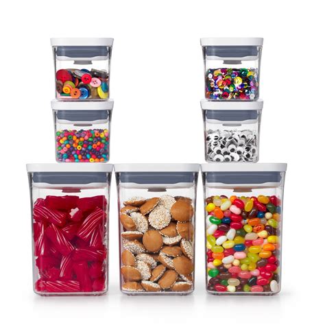Pop 4 Piece Mini Container Set And 3 Piece Pop Container Value Set Bundle