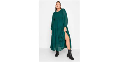 Affordable Christmas Party Dresses Yours Curve Chiffon Tiered Shirred