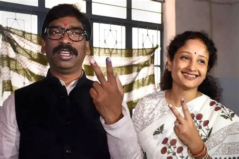 Jharkhand Cm Hemant Soren Faces Imminent Arrest Over Land Scam Wife