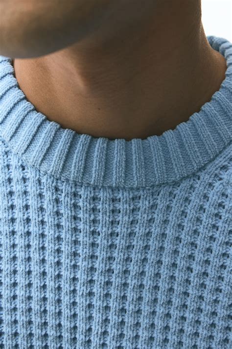 셔닐 스웨터 레귤러핏 라이트 블루 Men Handm Kr